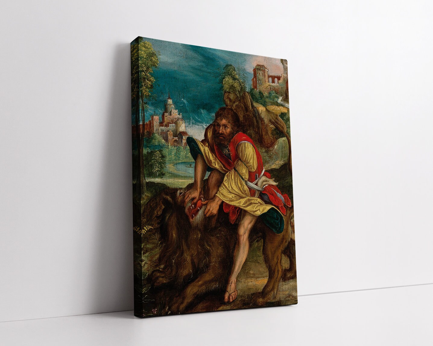 Samson Rending the Lion-albrecht Durer,home Office,renaissance,vintage ...