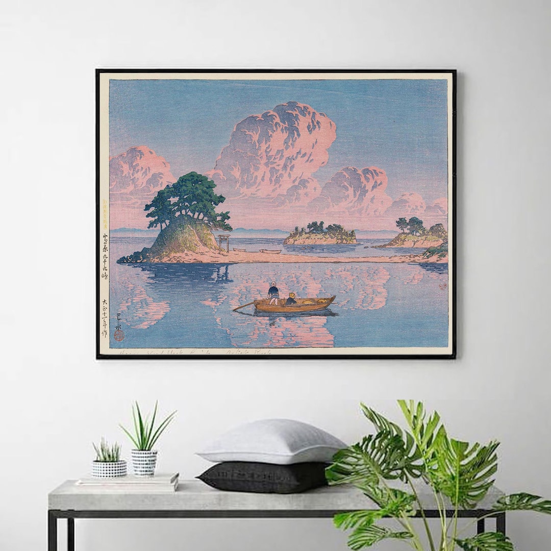 Shimabara Tsukumojima Kawase Hasui Office Decor Kawase Hasui Print