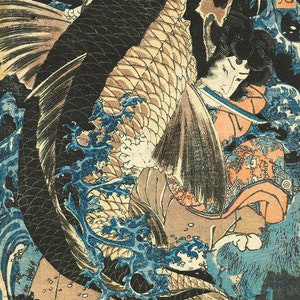 Saito Oniwakamaru by Kuniyoshi Utagawa,-vintage Japan Poster,art Print,ukiyoe Art,woodblock ...