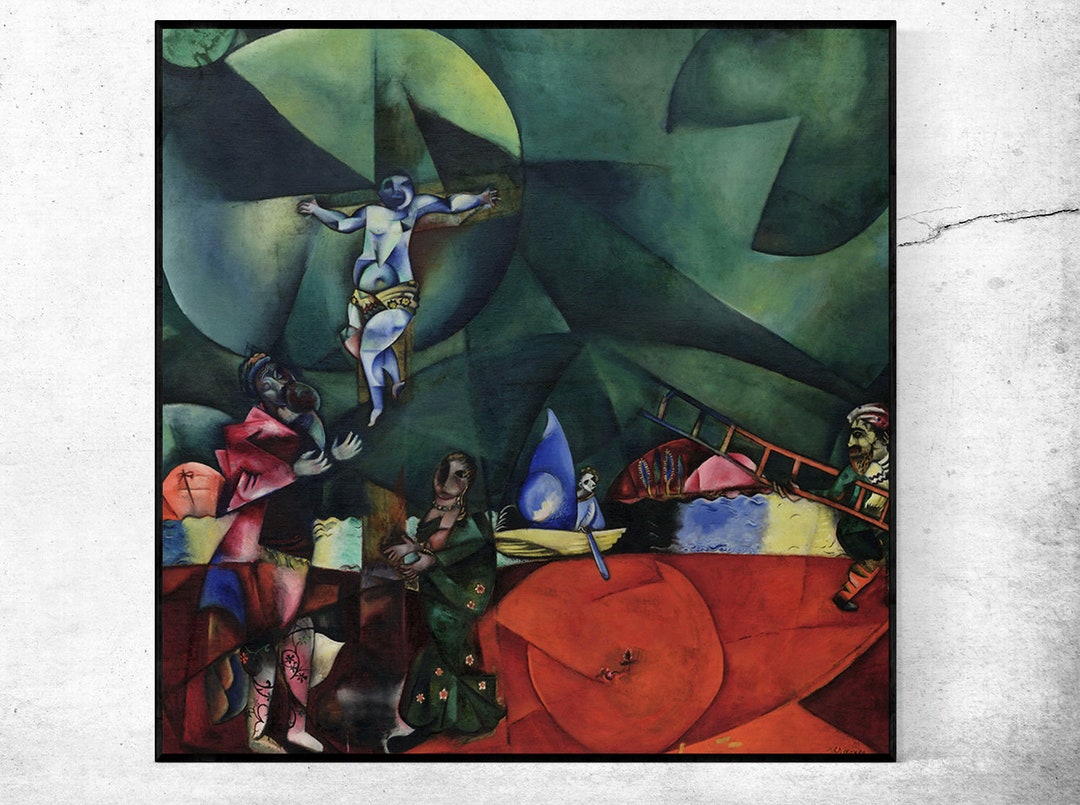 Calvary-marc Chagall,home Office Decor,ny Exhibition Print,canvas Wall ...