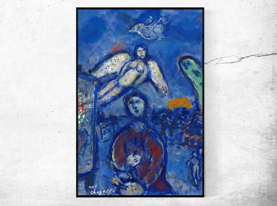 Le Peintre a L'ange Blanc-marc Chagall,home Office Decor,ny Exhibition ...