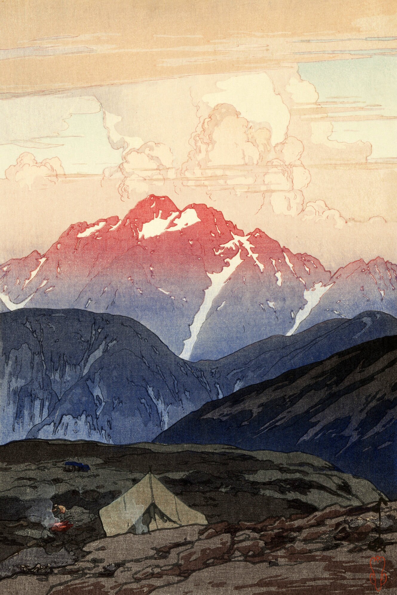 Twelve Scenes in the Japan Alps Alps Tsurigizan Morning-hiroshi Yoshida ...