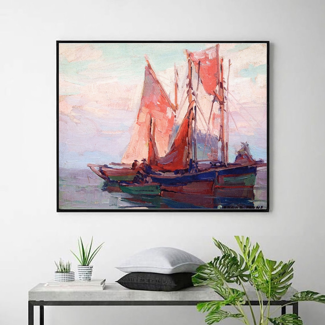 Fishing Boats-edgar Alwin Payne,art Prints,home Office Decor,giclee ...