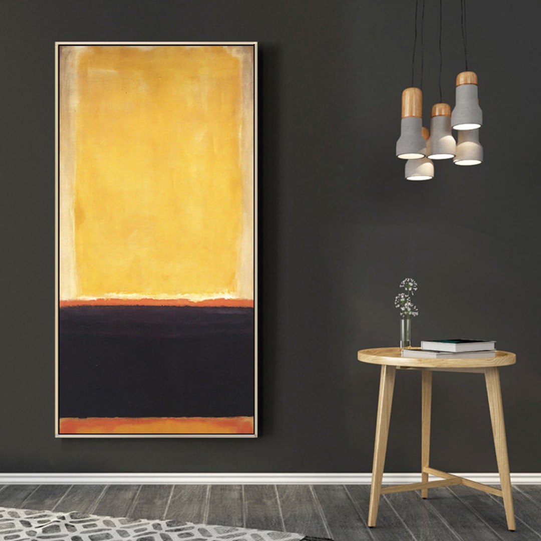 Yellow, Charcoal, Brown-mark Rothko,rothko Art Poster,home Office Decor ...