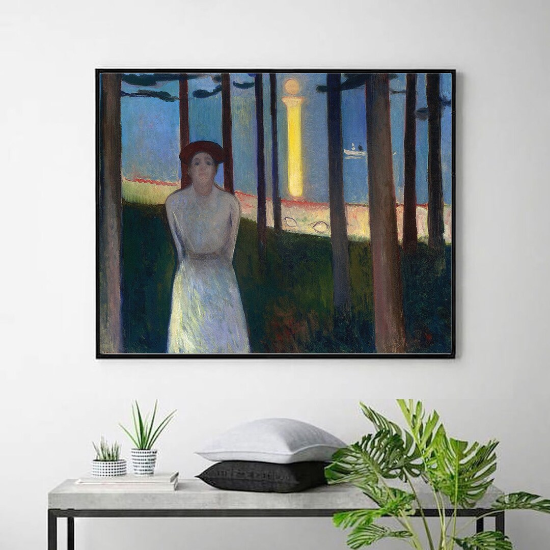 Summer Night's Dream-edvard Munch,office Decor,expressionism,vintage ...
