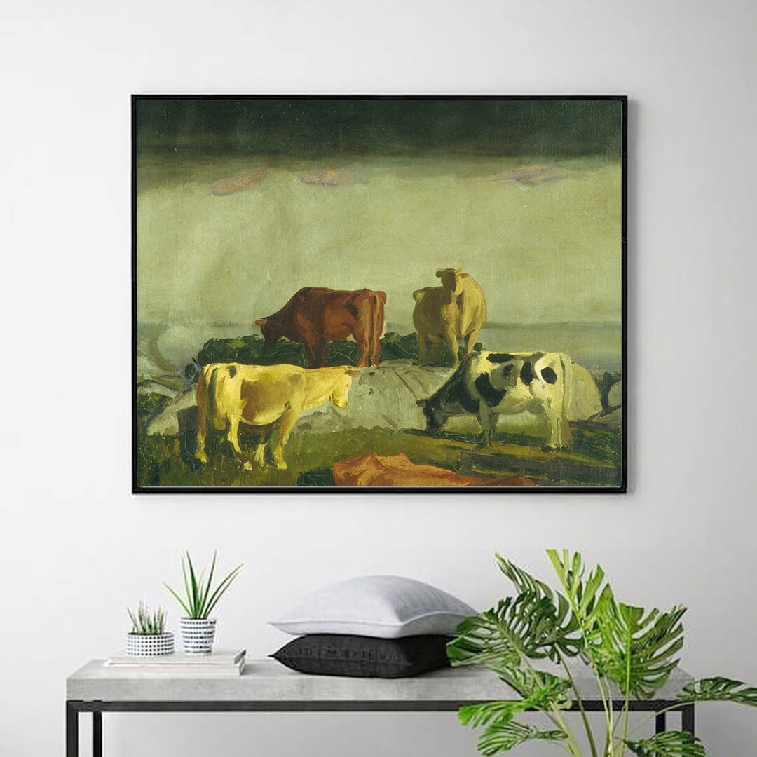 Five_cows-george Wesley Bellows,home Office Decor,fine Art Poster ...