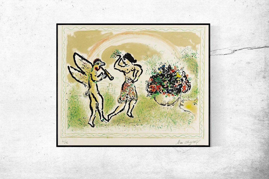 Bacchante, 1973-marc Chagall,home Office Decor,ny Exhibition Print ...