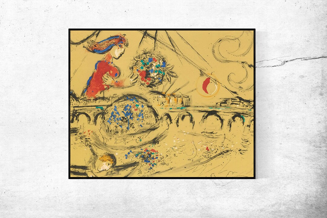 Ile Saint-louis -marc Chagall,home Office Decor,ny Exhibition Print ...