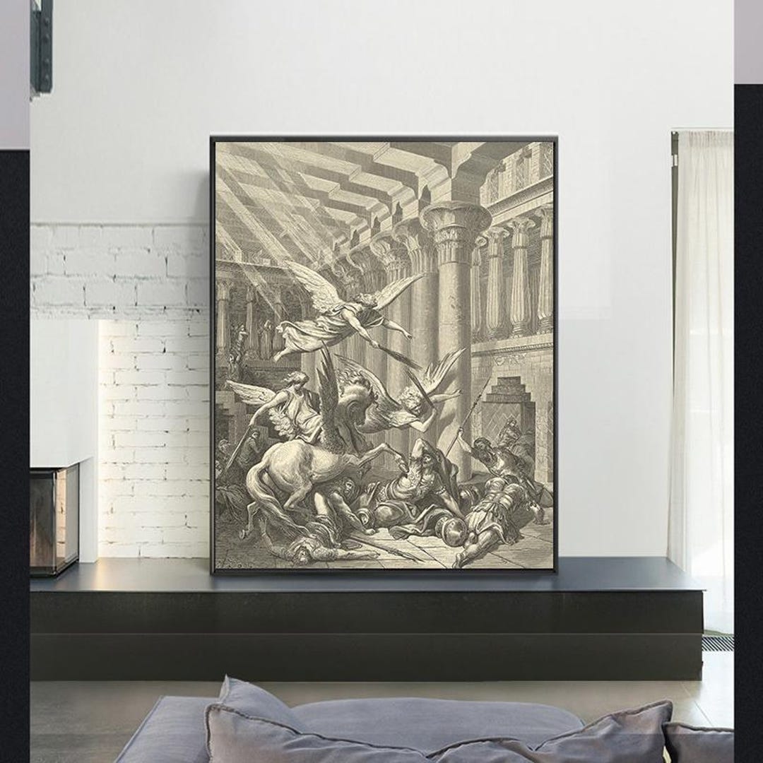 HELIODORUS CAST Down-gustave Doré,antique Wall Art,vintage Religious ...