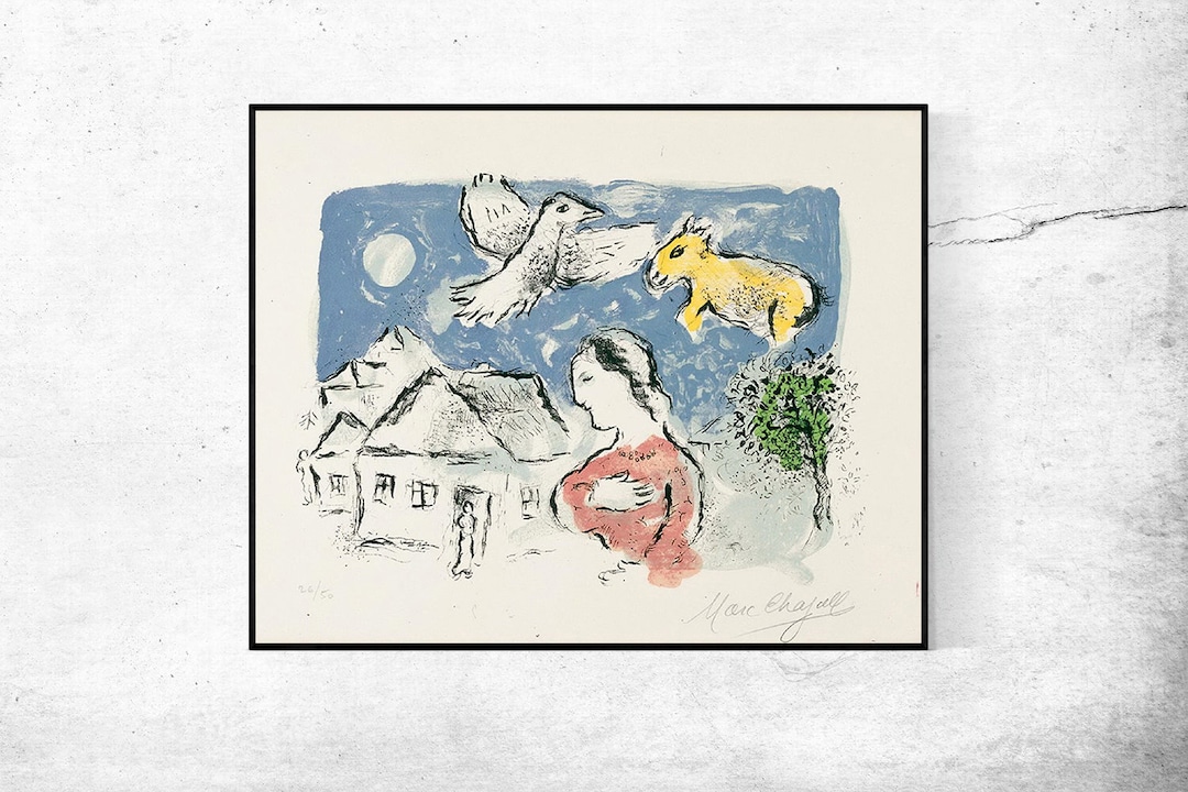 Dorf-marc Chagall,home Office Decor,ny Exhibition Print,canvas Wall Art ...