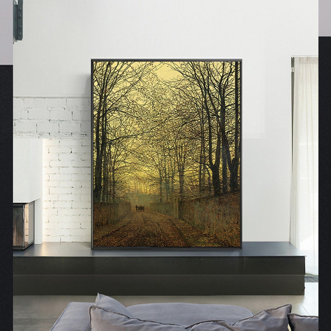 OCTOBER Gold-john Atkinson Grimshaw,home Office Decor,symbolism ...
