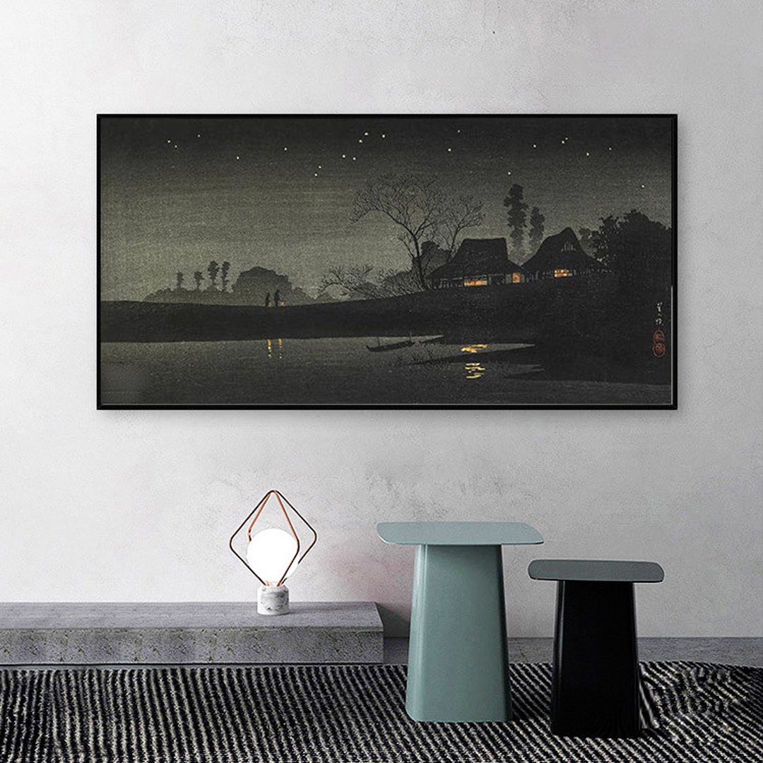 Starry Night by Takahashi Shotei Vintage Japan Poster,japanese Art ...