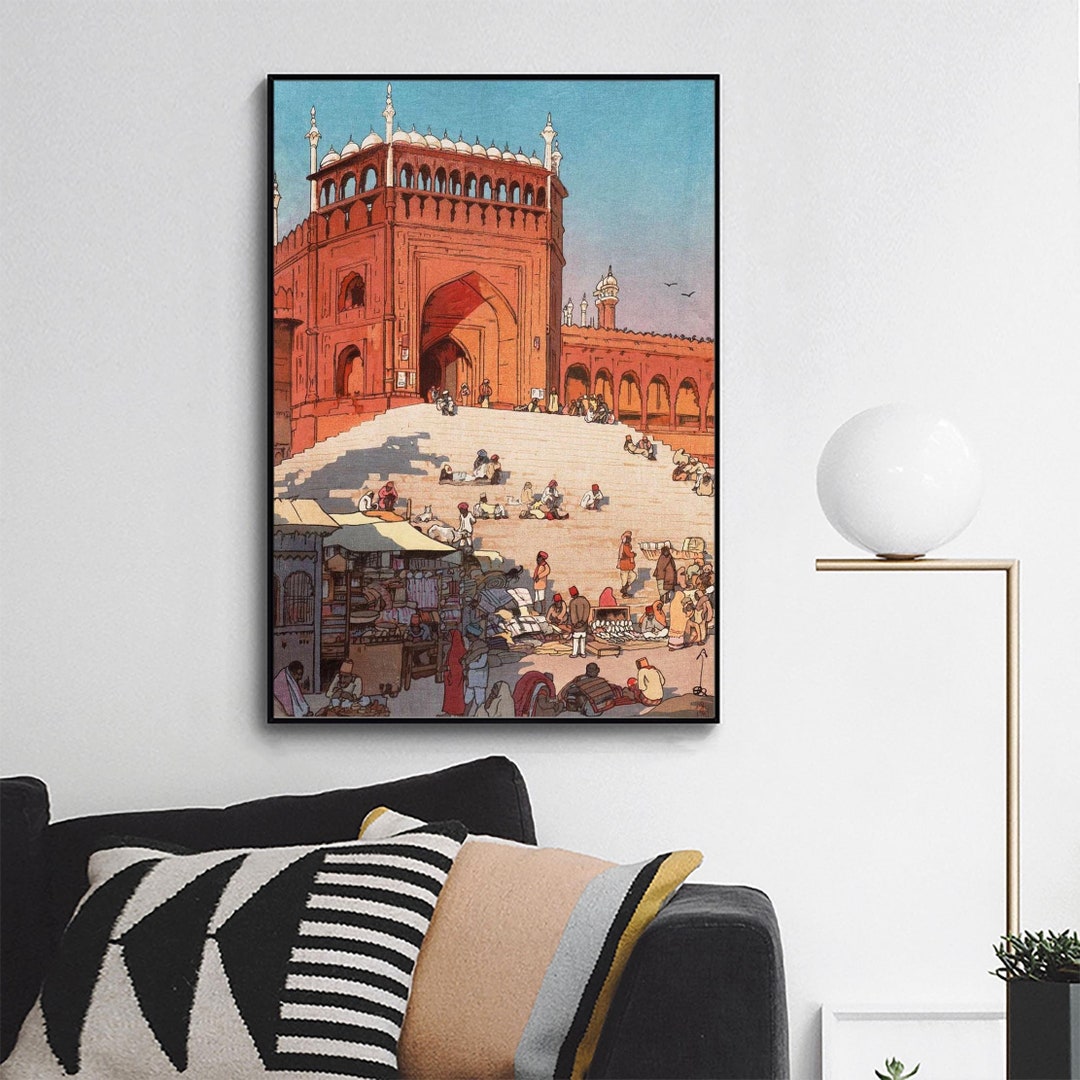 Jami Masjid Delhi-hiroshi Yoshida,vintage Japan Poster,japanese Fine ...
