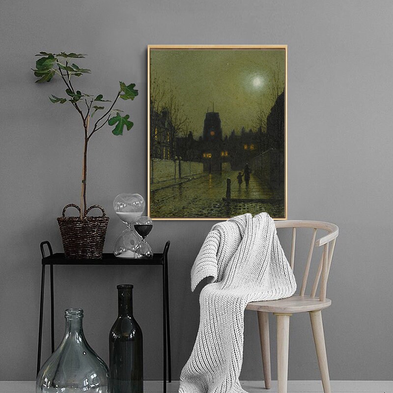 OLD Chelsea-john Atkinson Grimshaw,home Office Decor,symbolism Painting ...
