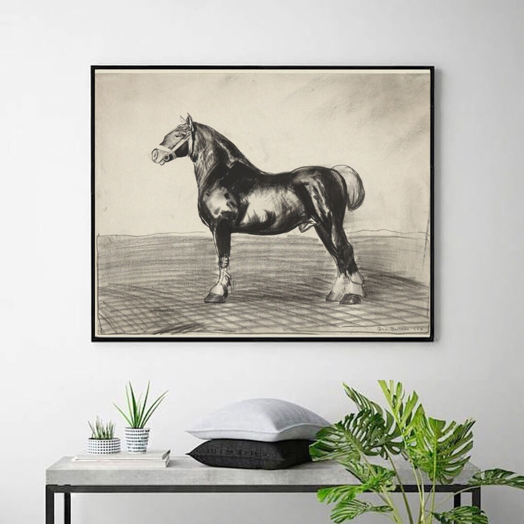 Horse-george Wesley Bellows,home Office Decor,fine Art Poster,canvas ...