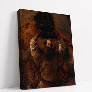 Moses With the Ten Commandments, 1659-rembrandt,office Decor ...