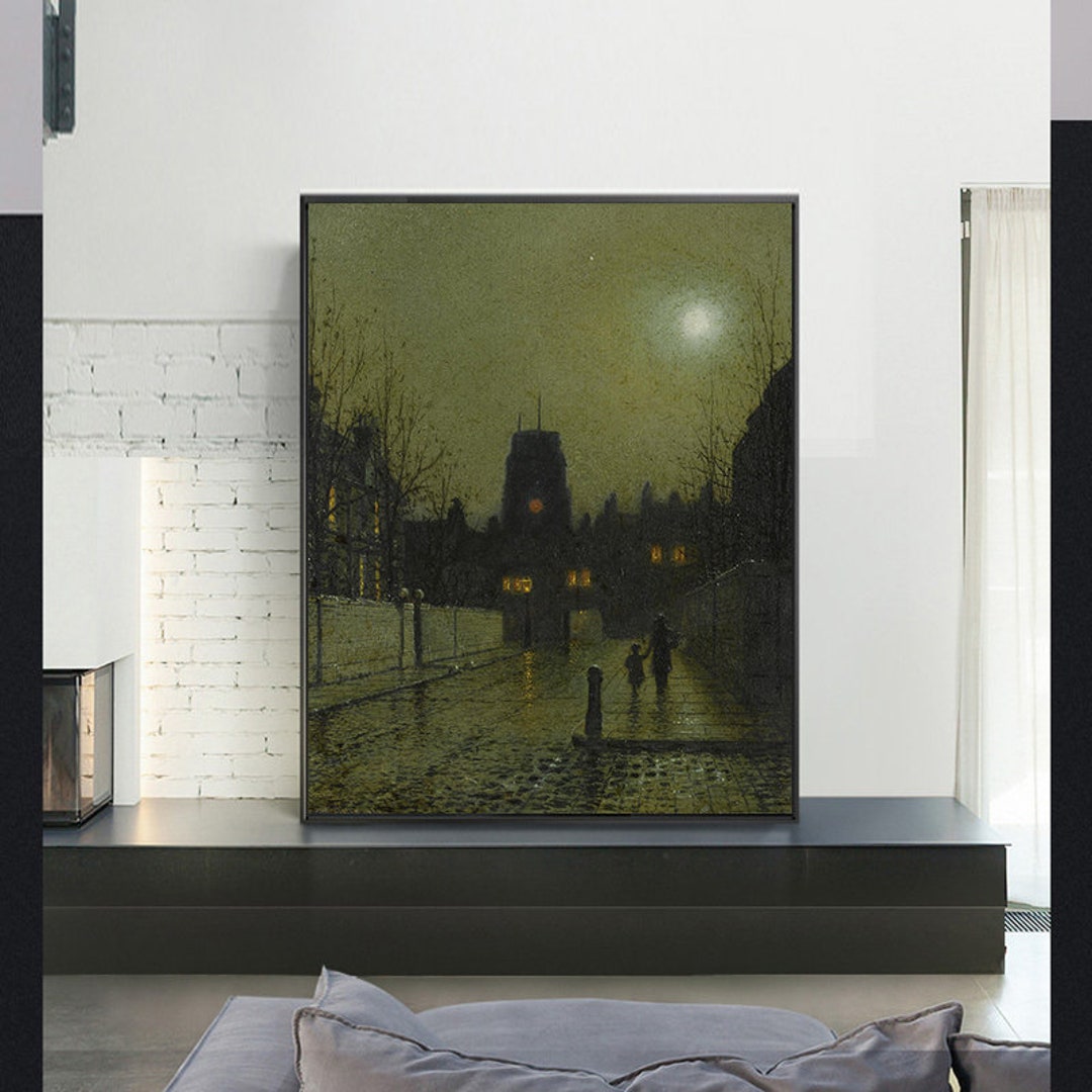 OLD Chelsea-john Atkinson Grimshaw,home Office Decor,symbolism Painting ...