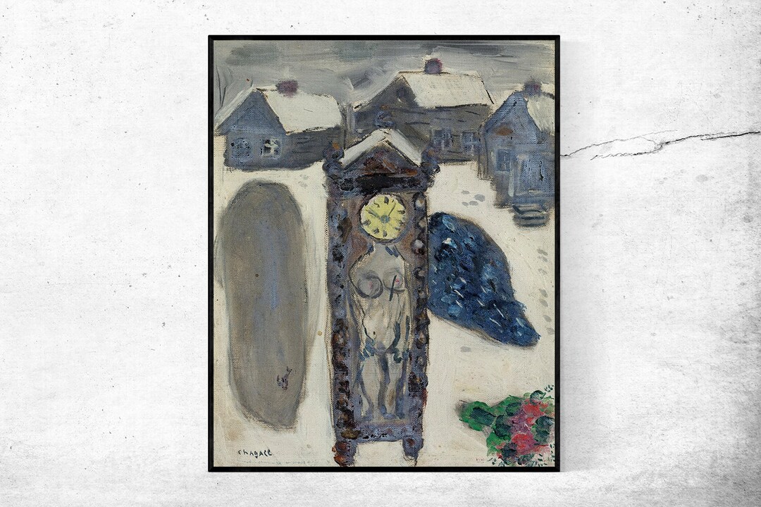 L'hiver -marc Chagall,home Office Decor,ny Exhibition Print,canvas Wall ...