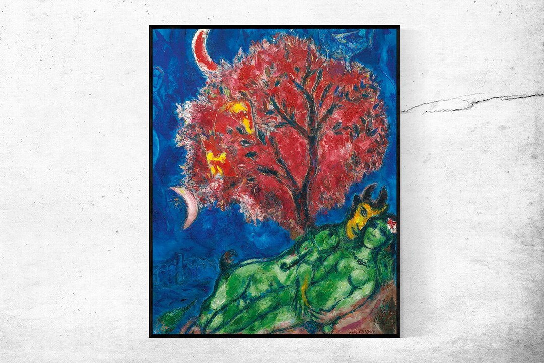 L'arbre Rouge, 1966-marc Chagall,home Office Decor,ny Exhibition Print ...