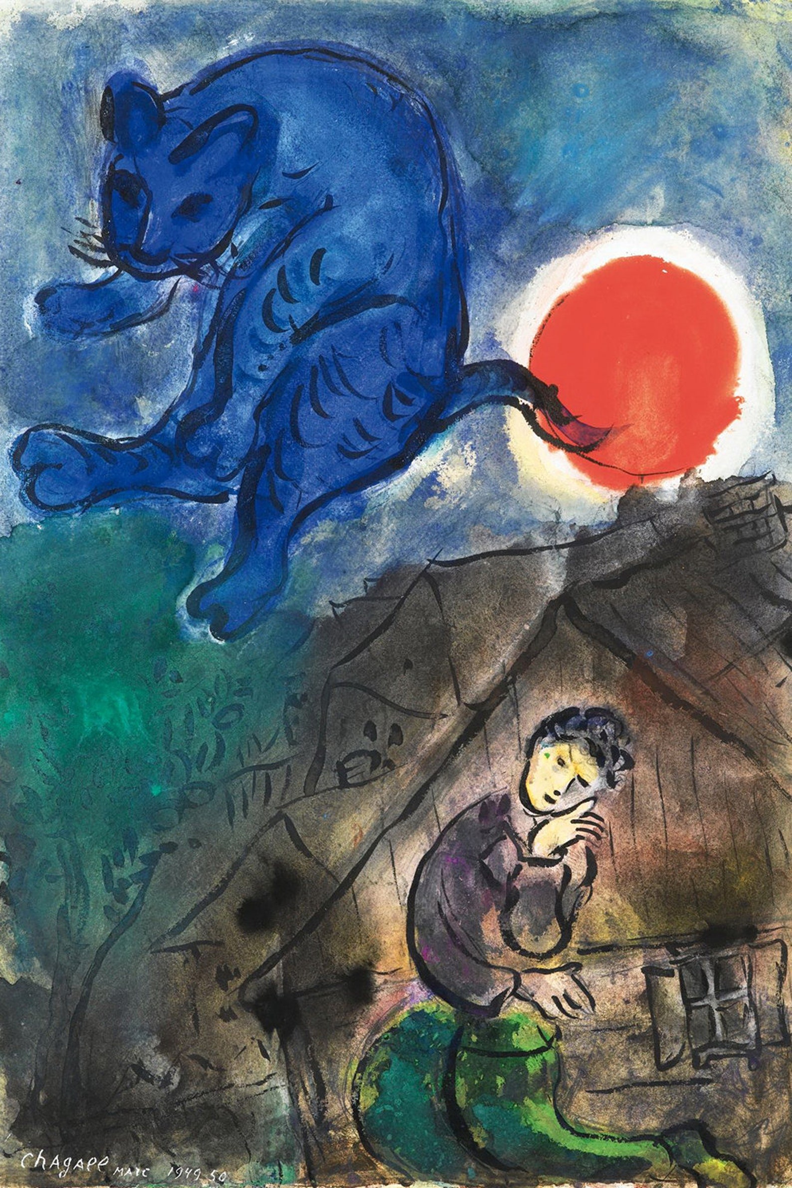 Le Poete, 1949-marc Chagall,home Office Decor,ny Exhibition Print ...