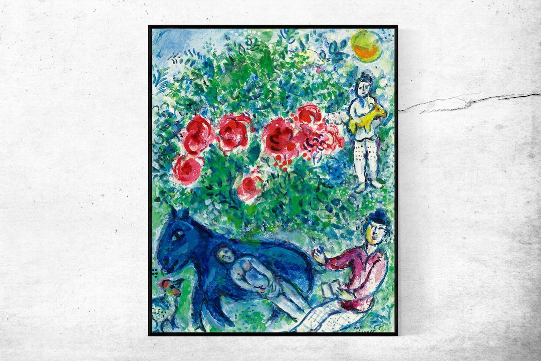 LANE Bleu-marc Chagall,home Office Decor,ny Exhibition Print,canvas ...