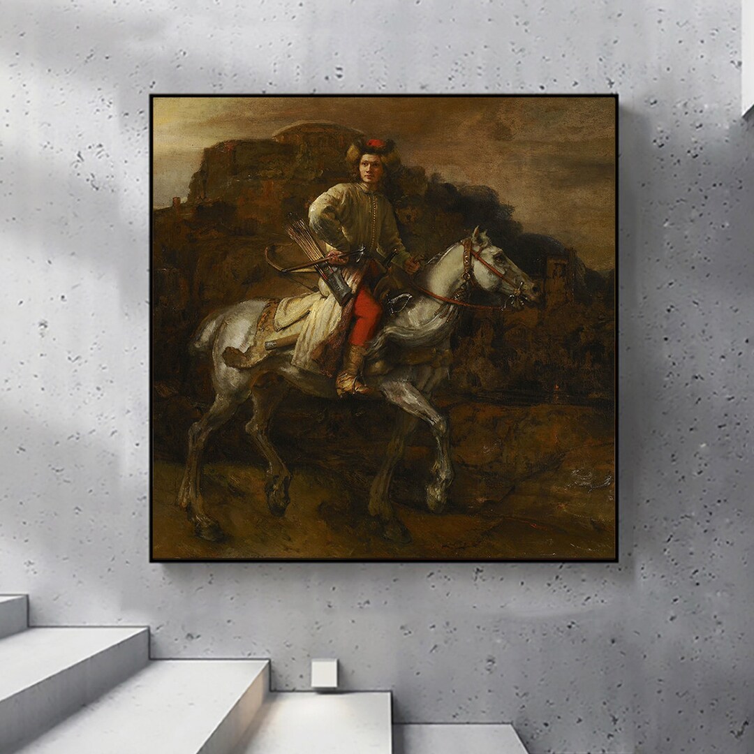 The Polish Rider, 1655-rembrandt,home Office Decor,reproduction of a ...