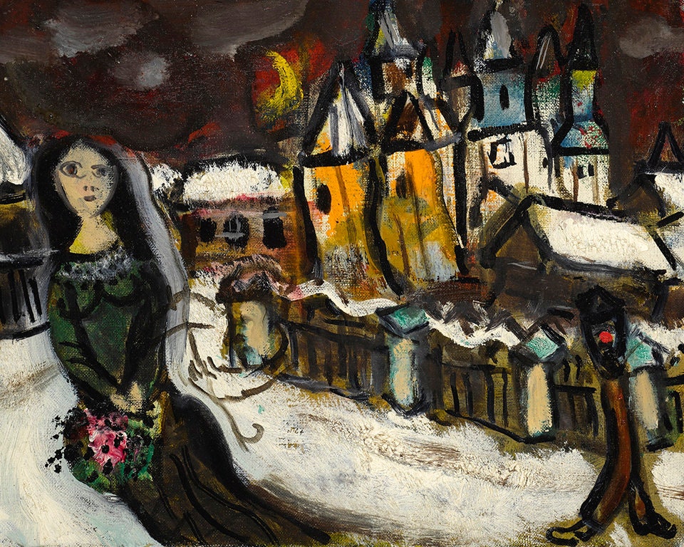 VILLAGE Sous La Neige-marc Chagall,home Office Decor,ny Exhibition ...