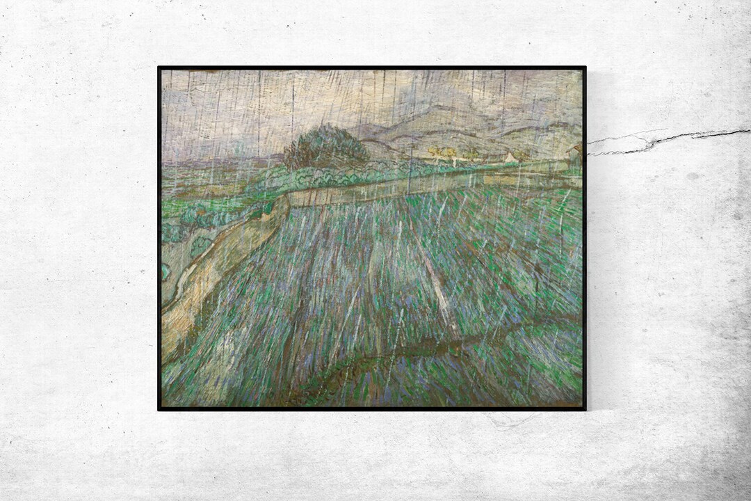 Rain 1889-vincent Van Gogh,home Decor,realism,post-impressionism,canvas ...