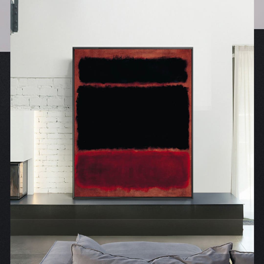 Black-in-deep-red-mark Rothko,rothko Art Poster,home Office Decor ...