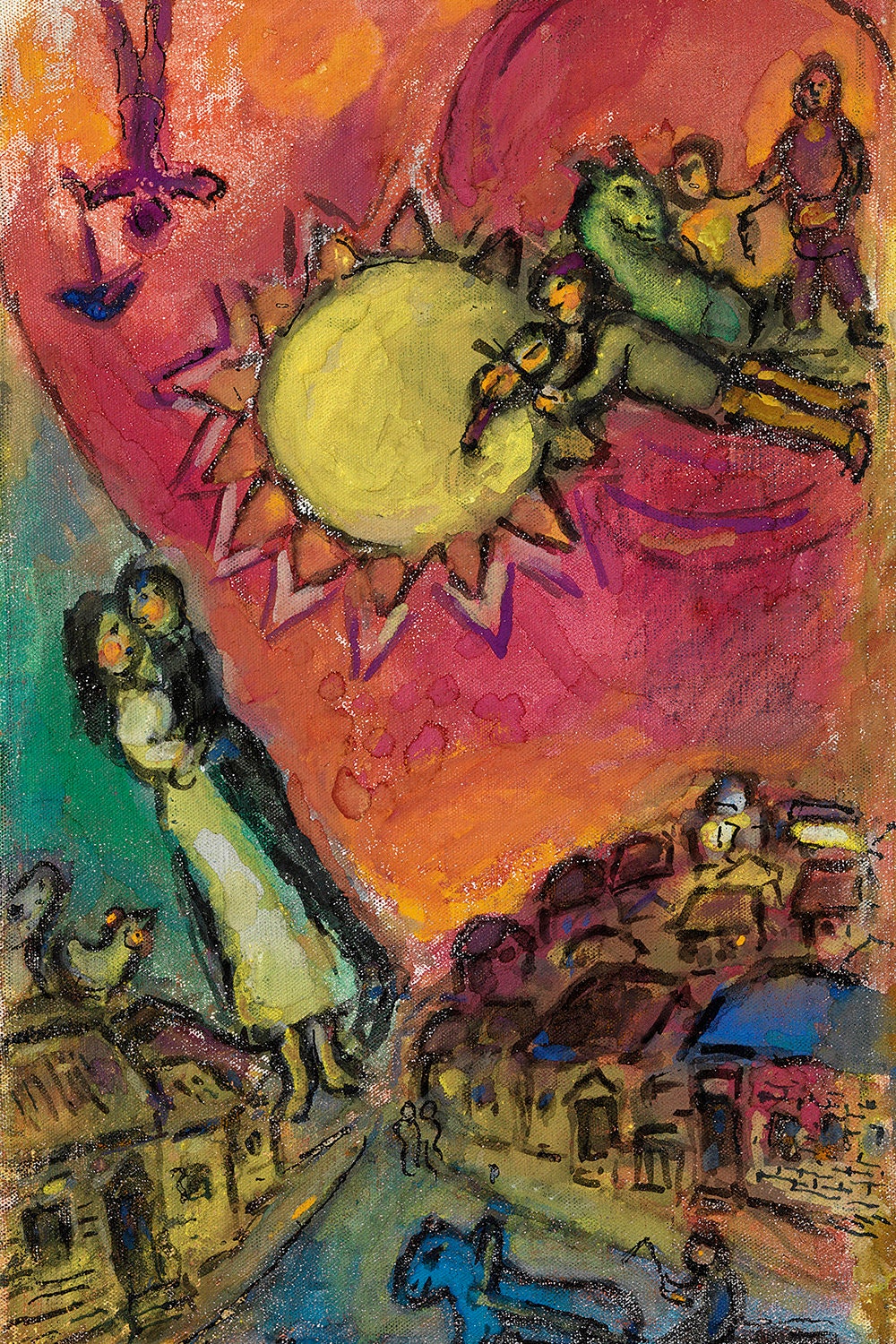 Le GRAND Soleil-marc Chagall,home Office Decor,ny Exhibition Print ...