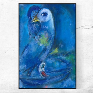L'oiseau, 1952-marc Chagall,home Office Decor,ny Exhibition Print ...