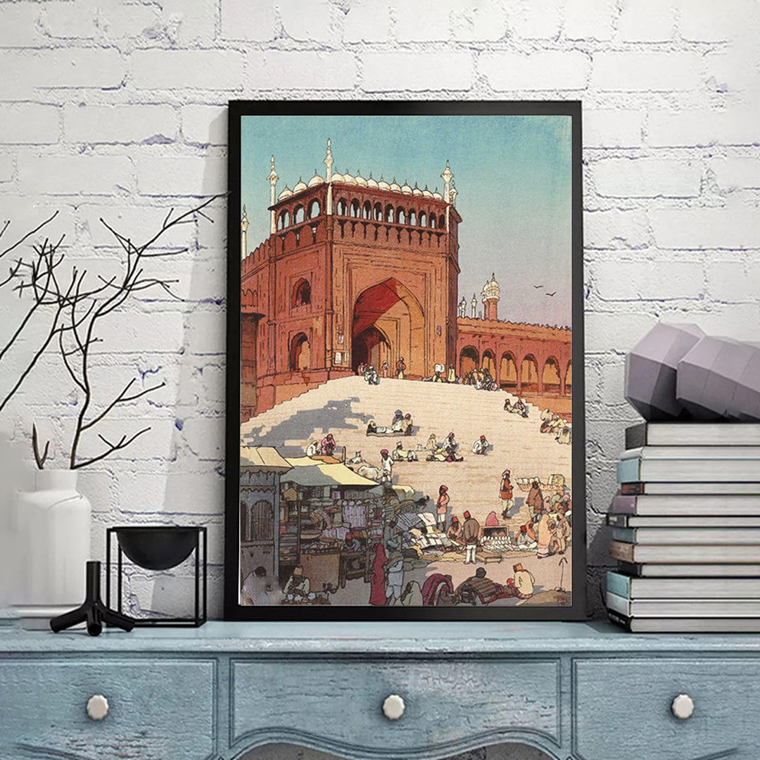 Jami Masjid, Delhi by Yoshida Hiroshi,-vintage Japan Poster,japanese ...