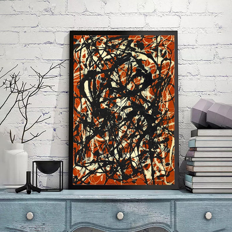 Free Form-jackson Pollock,home Office Decor,fine Art Poster,abstract ...