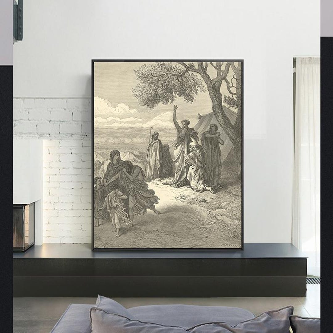 NOAH CURSING Canaan-gustave Doré,antique Wall Art,vintage Religious ...