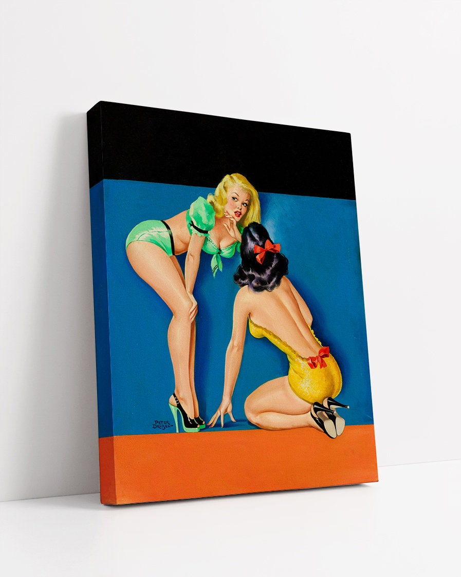 The Secret-peter Driben,giclee Repro Print,retro Deco Pin-up,american Pin up Girl,home Office ...