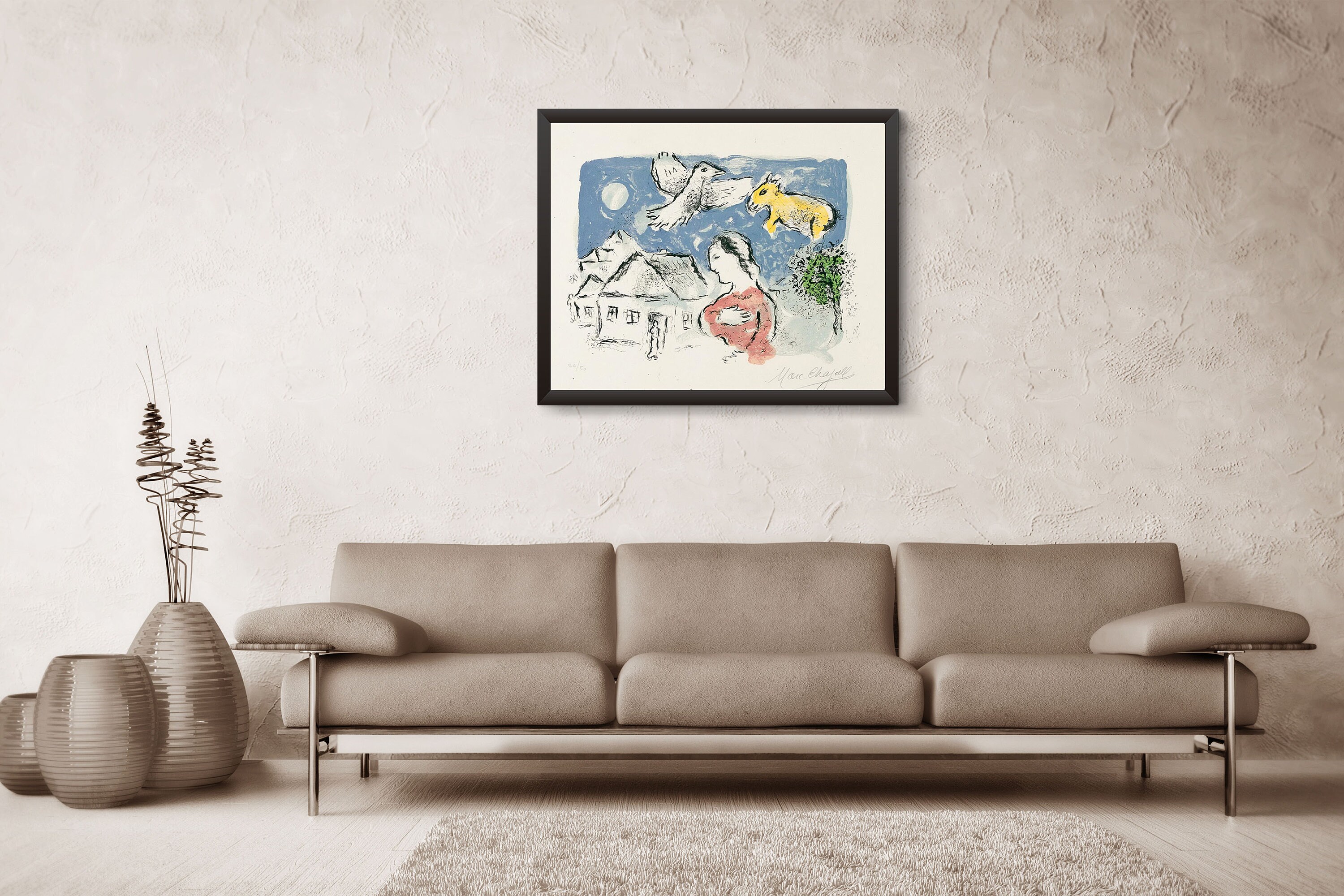 Dorf-marc Chagall,home Office Decor,ny Exhibition Print,canvas Wall Art ...