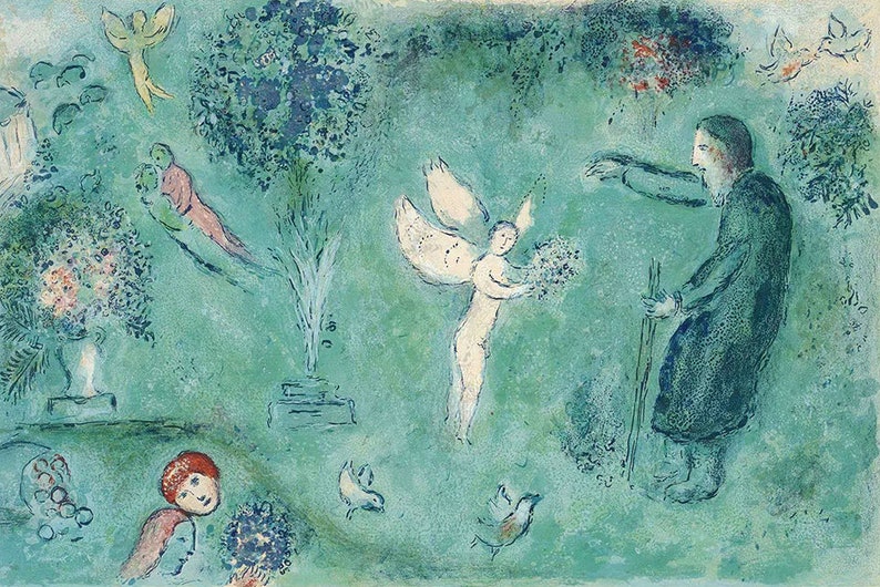 Le Verger De Philetas-marc Chagall,home Office Decor,ny Exhibition ...