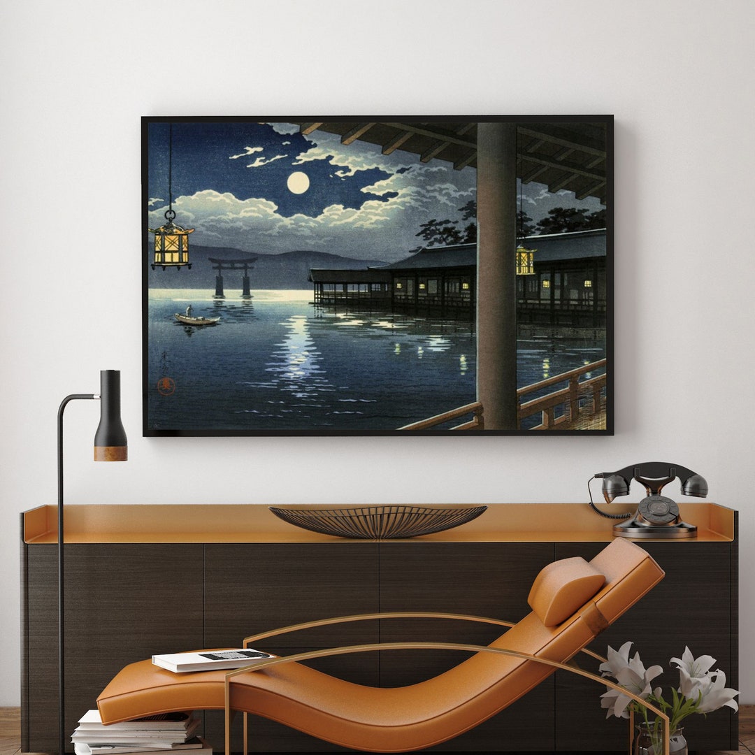 Summer Moon at Miyajima by Tsuchiya Koitsu Vintage Japan Poster,ukiyoe ...