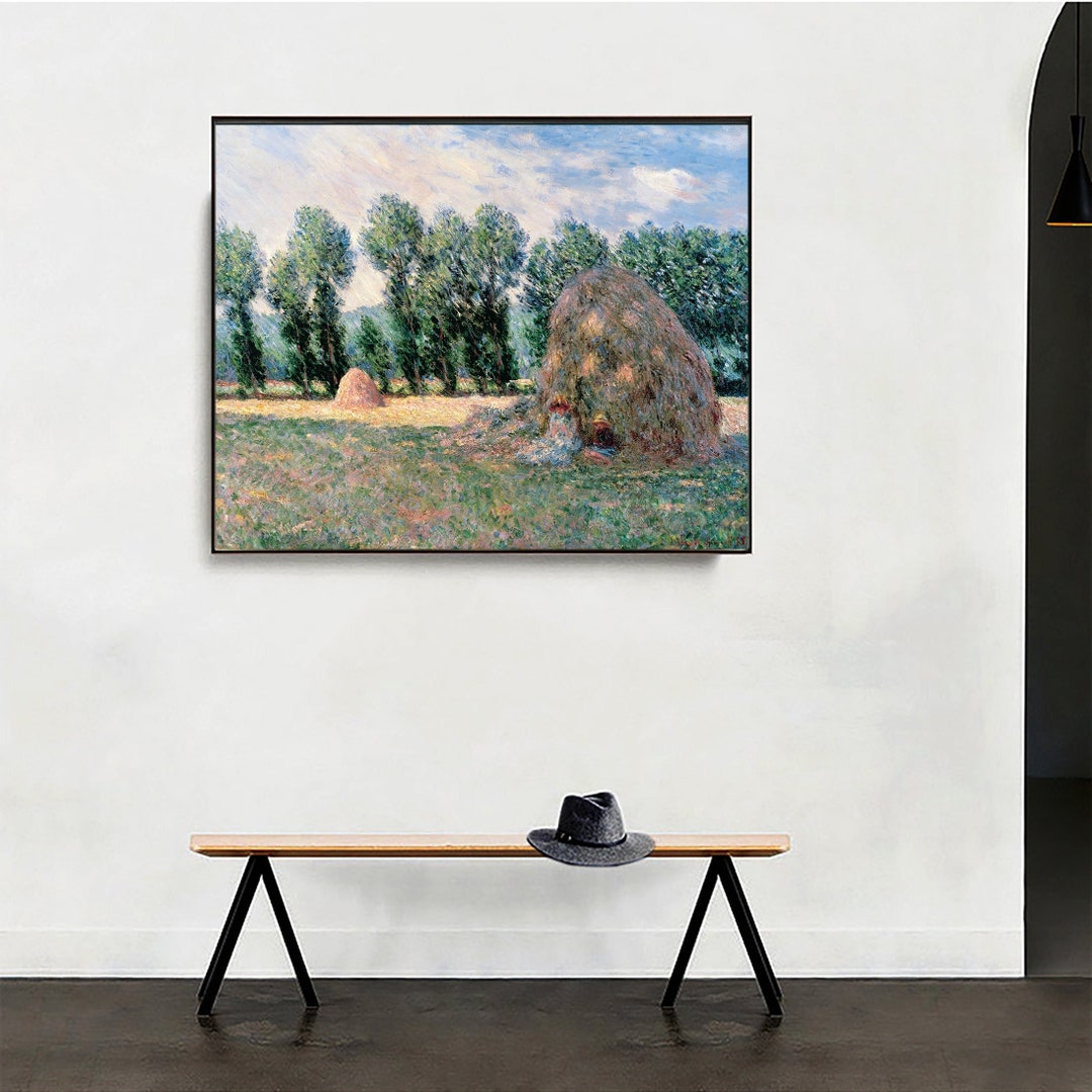 Haystacks-claude Monet,home Office Decor,realism,impressionism,canvas ...