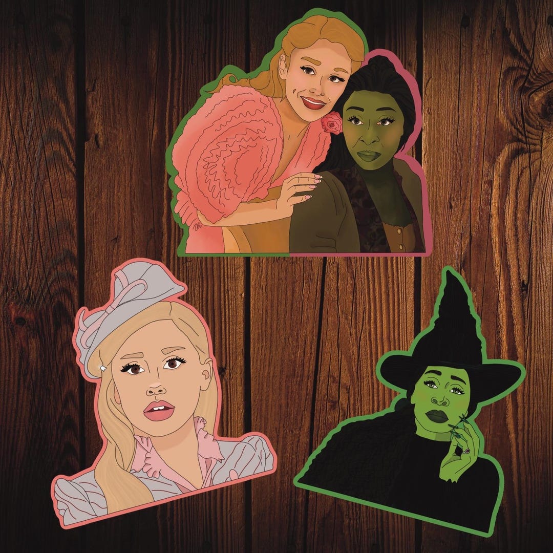 Wicked Sticker | Elphaba and Galinda - Etsy