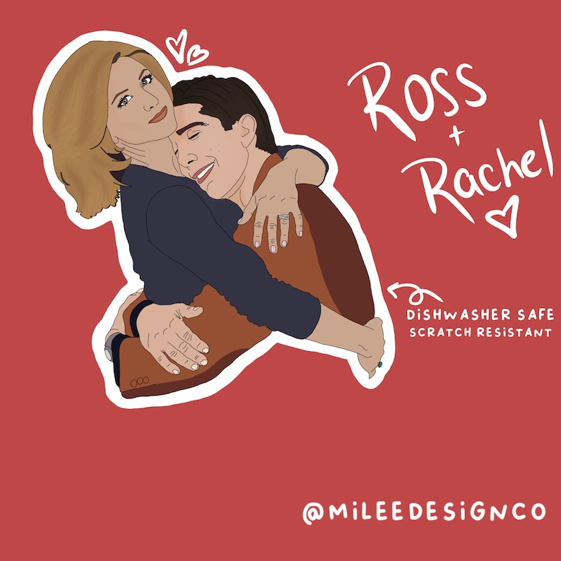 Ross and Rachel Sticker Friends Sticker Laptop Decal - Etsy