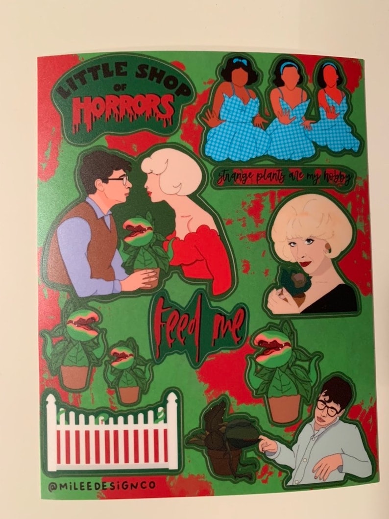 Little Shop of Horrors Sticker Sheet | Suddenly Seymour | Audrey II ...