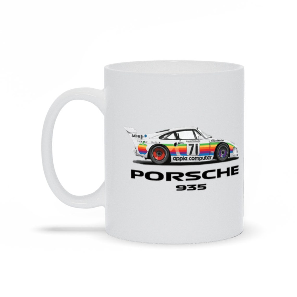 Double Sided Porsche Coffee Cup, Racing Mugs, Porsche 935 Coffee Cup ...