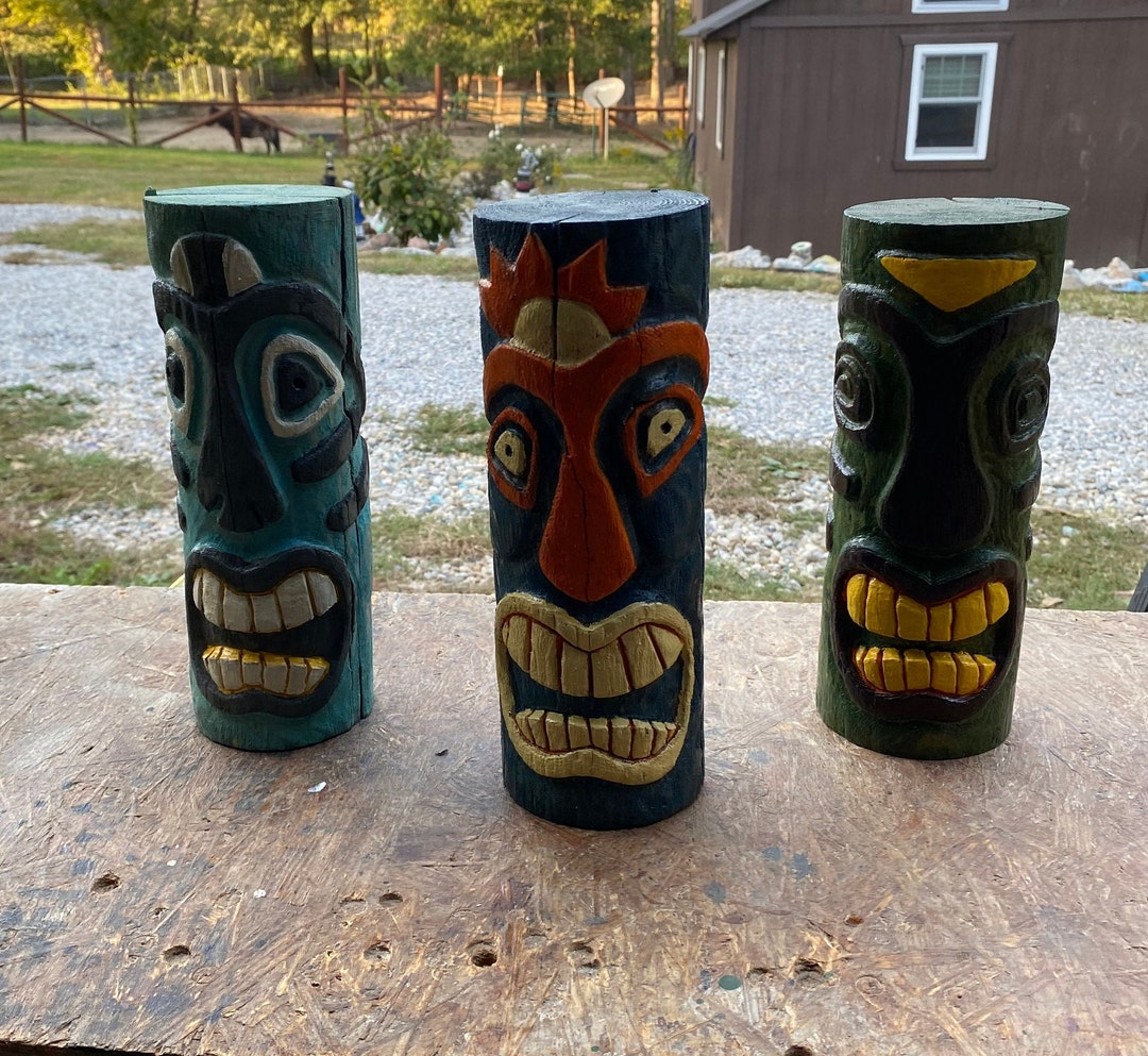 Hand Carved Freaky Tiki Garden Gnomes to Decorate Your Yard or Porch - Etsy