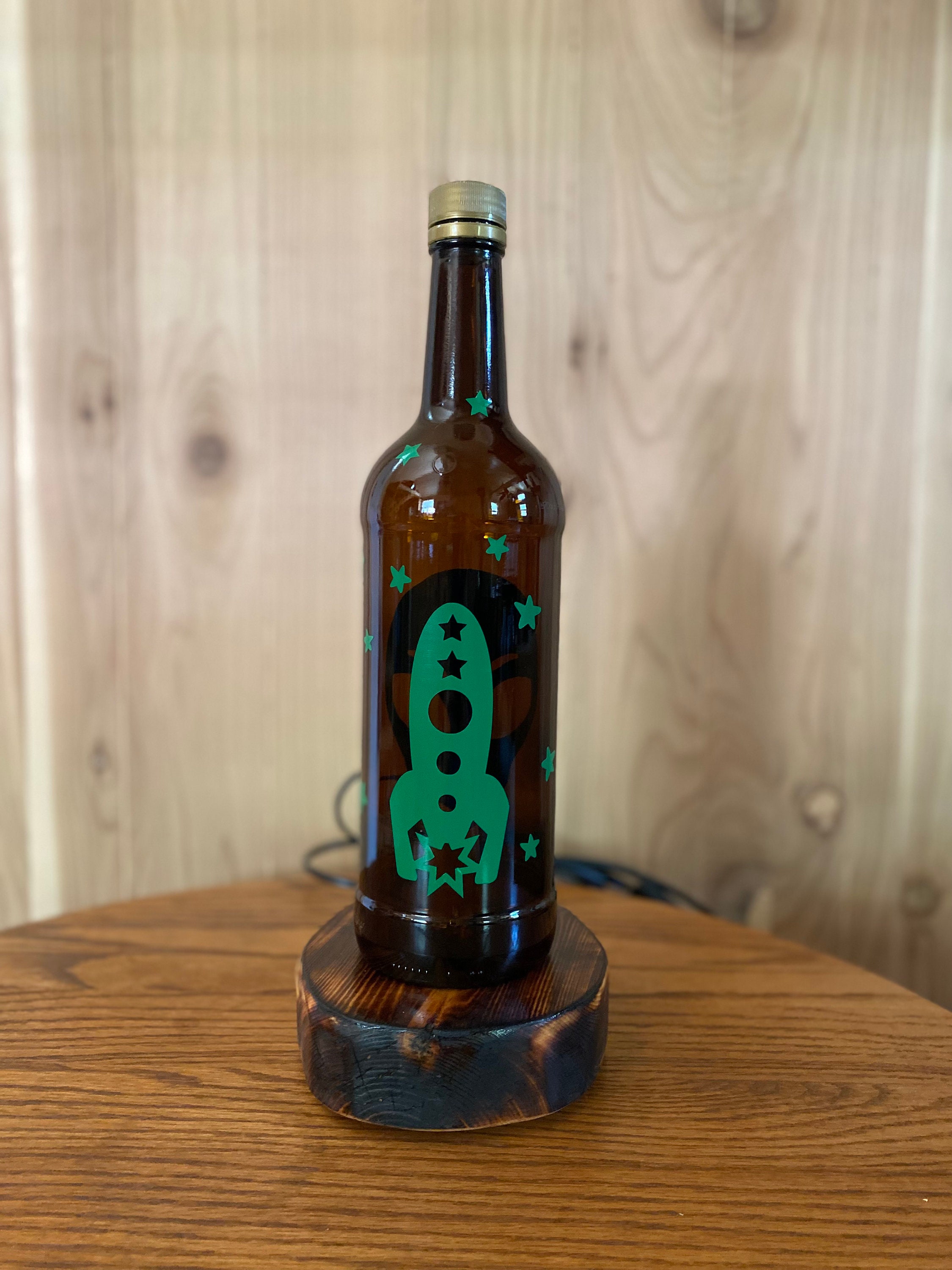 Alien / Spaceship Themed Bottle Lamp Shade - Etsy