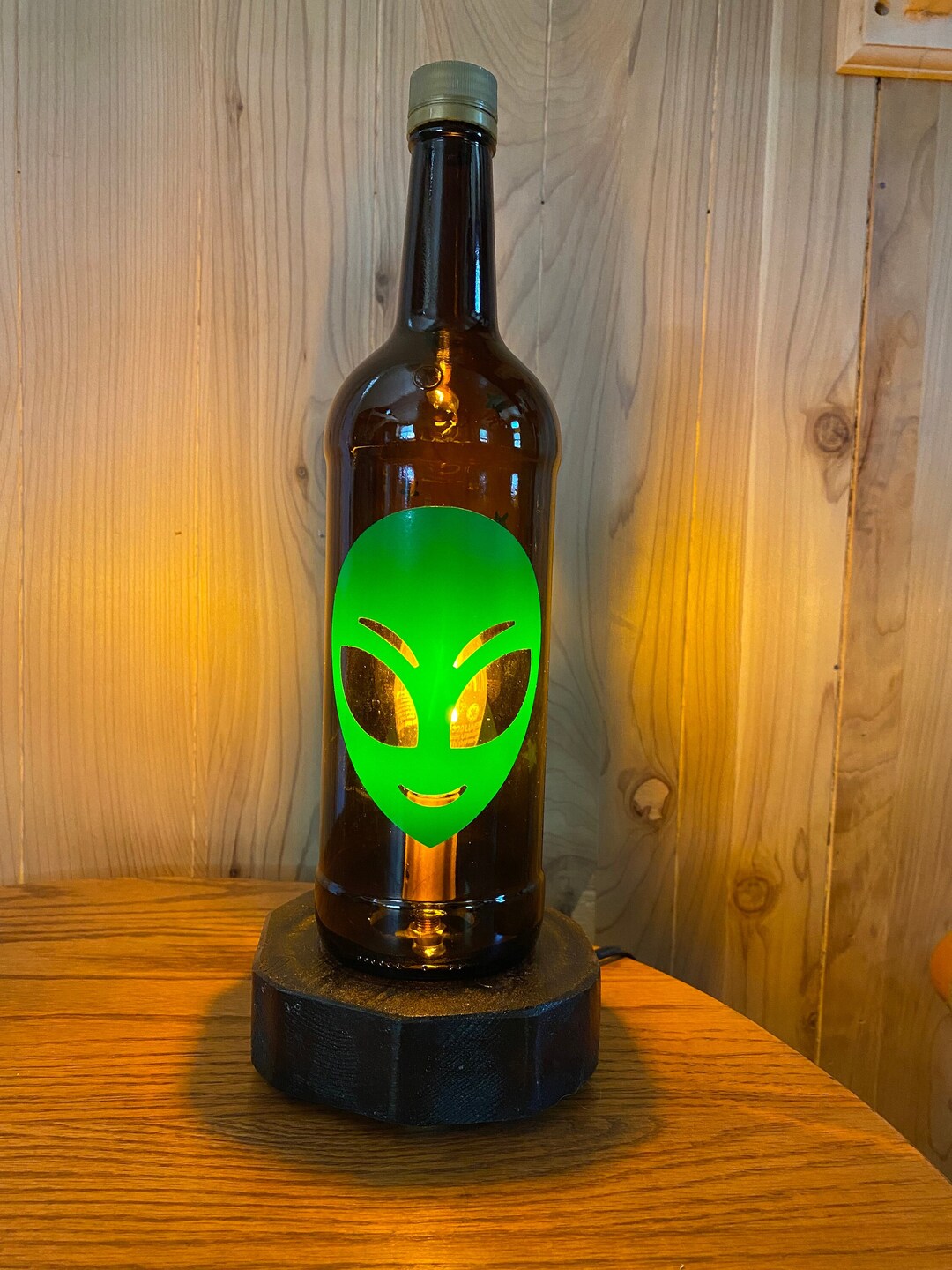 Alien / Spaceship Themed Bottle Lamp Shade - Etsy
