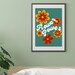 Groovy 70s Flower Power Digital Art Print | Funky Colorful Hippie Wall ...