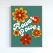 Groovy 70s Flower Power Digital Art Print | Funky Colorful Hippie Wall ...