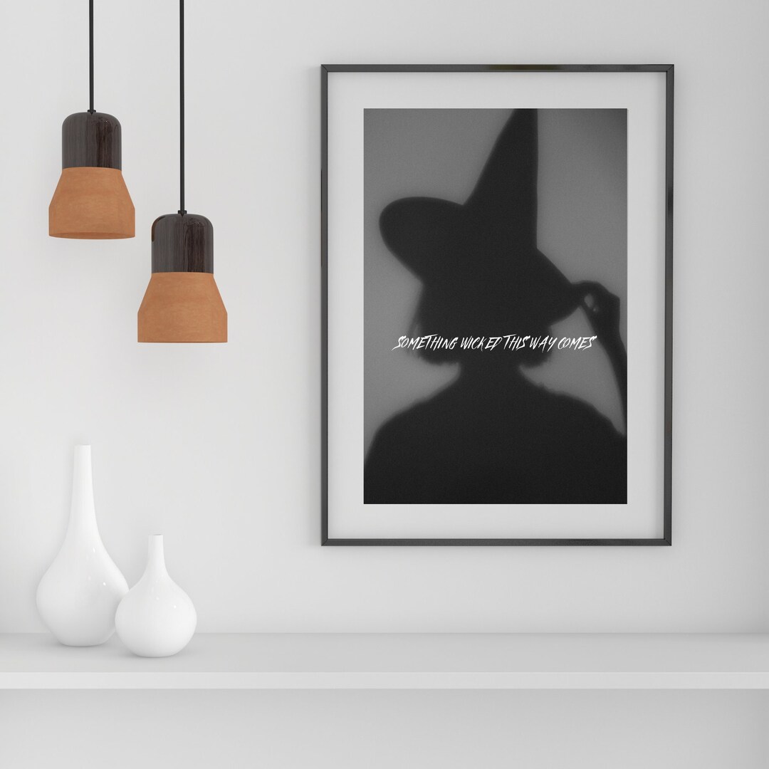 Printable Black and White Witch Shadow Photography Poster | Something ...