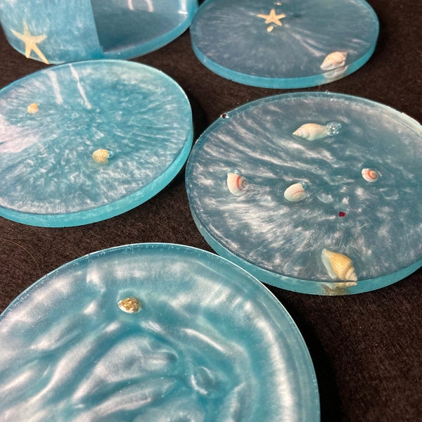 Sea Shell Coasters - Etsy